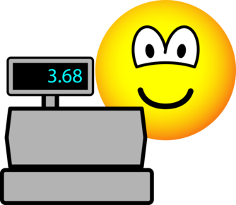 Cash register emoticon : Emoticons @ emofaces.com