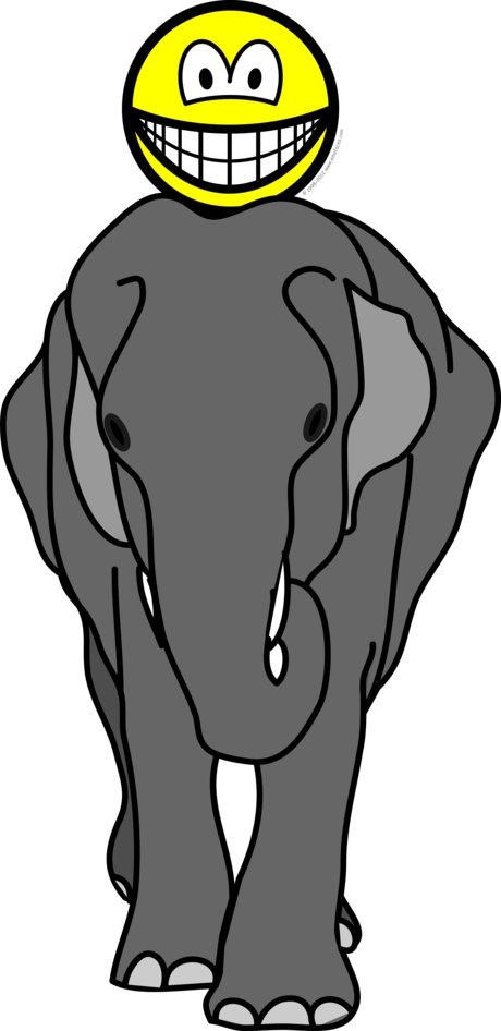 Elephant riding smile : Smilies @ emofaces.com